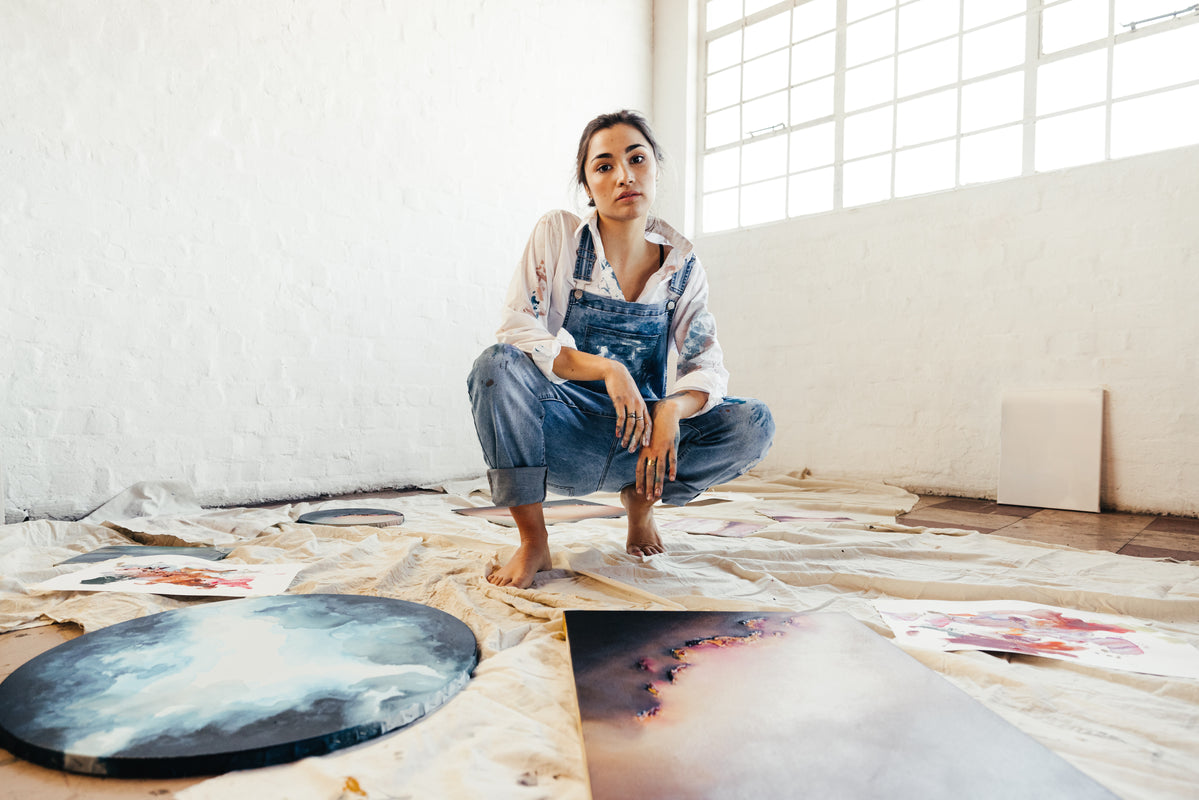 Female Painter - Original stock photo shoot at Jacob Lund
