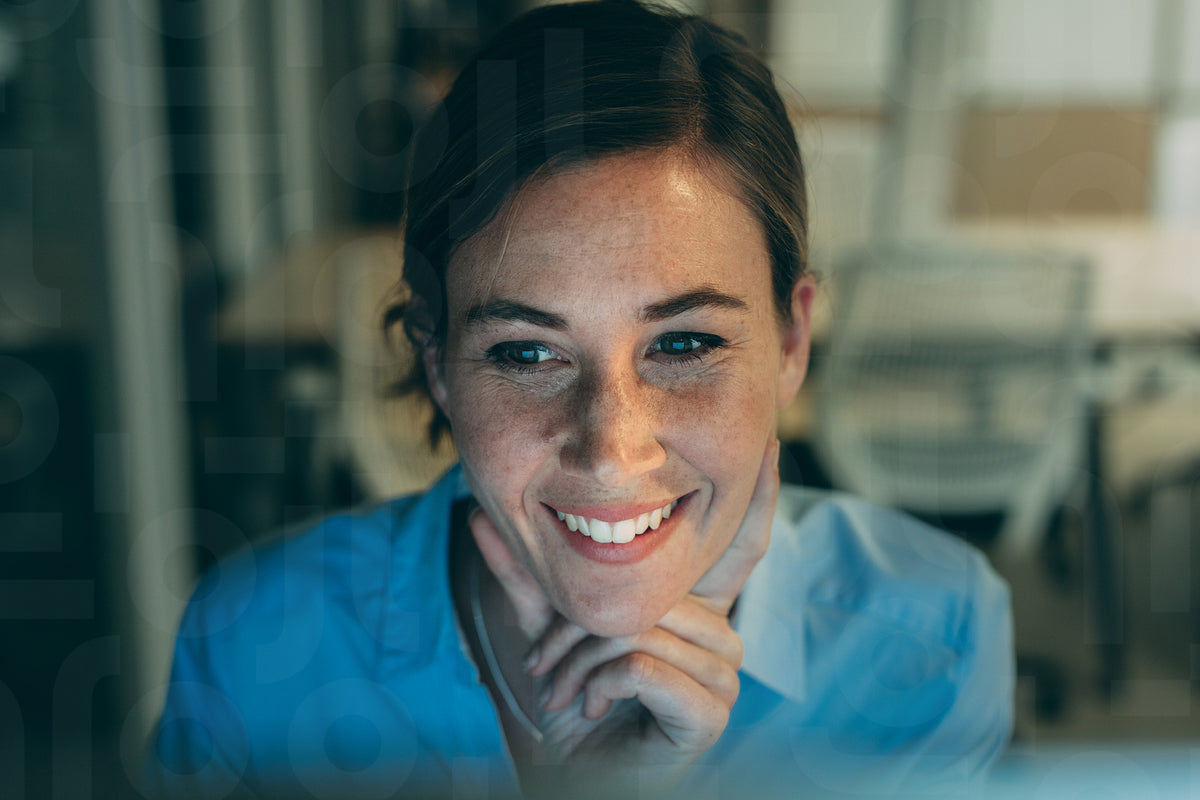 Portrait of a smiling woman – Jacob Lund Photography Store- premium ...
