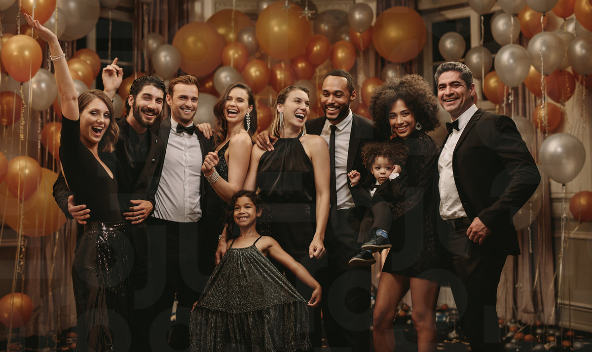 Group portrait of socialites on new years eve party – Jacob Lund ...