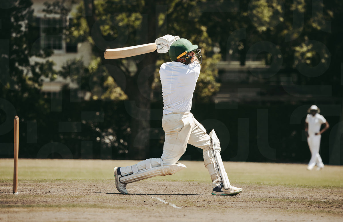 Cricketer hitting a boundary shot with precision – Jacob Lund ...