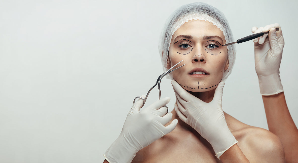 Woman under going a face lift surgery. – Jacob Lund Photography Store ...