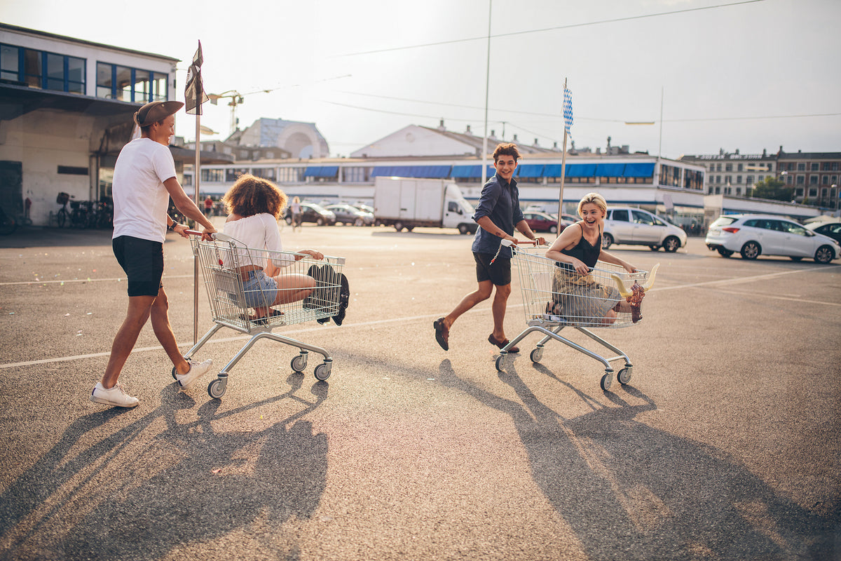Young friends having fun on a shopping carts – Jacob Lund Photography ...