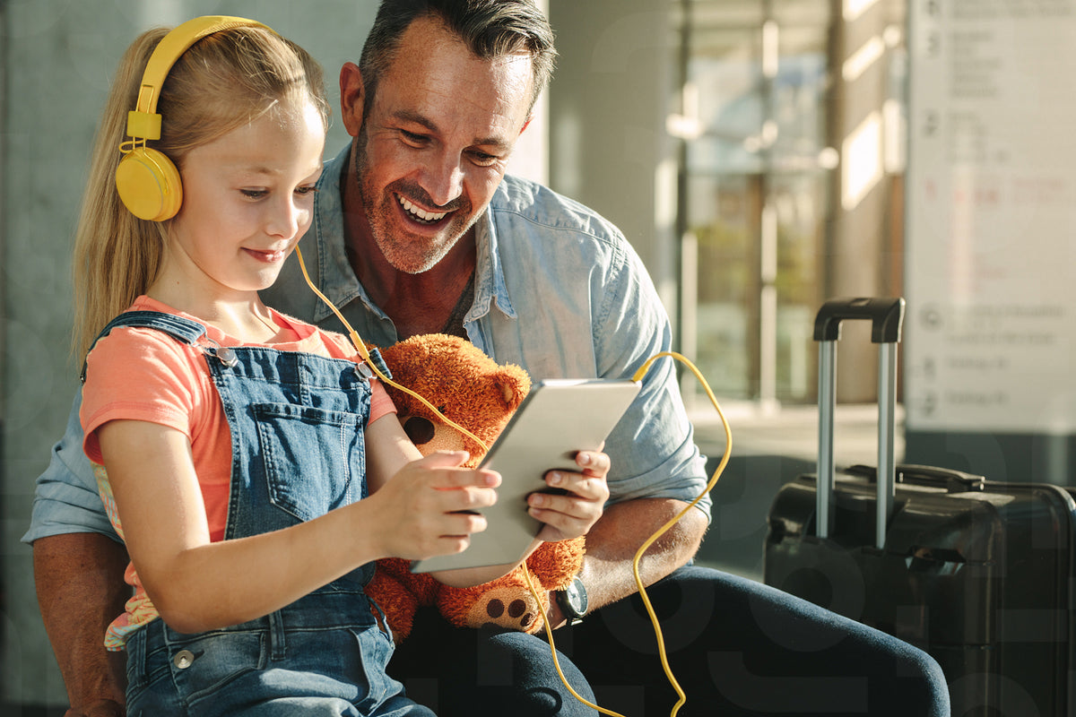 Having fun at airport waiting lounge – Jacob Lund Photography Store ...
